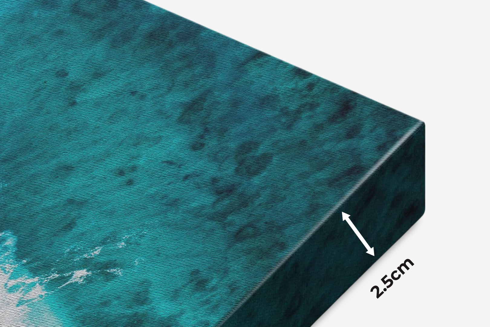 Framework Print on canvas - Geometric Art, Green, Cream, Orange ...