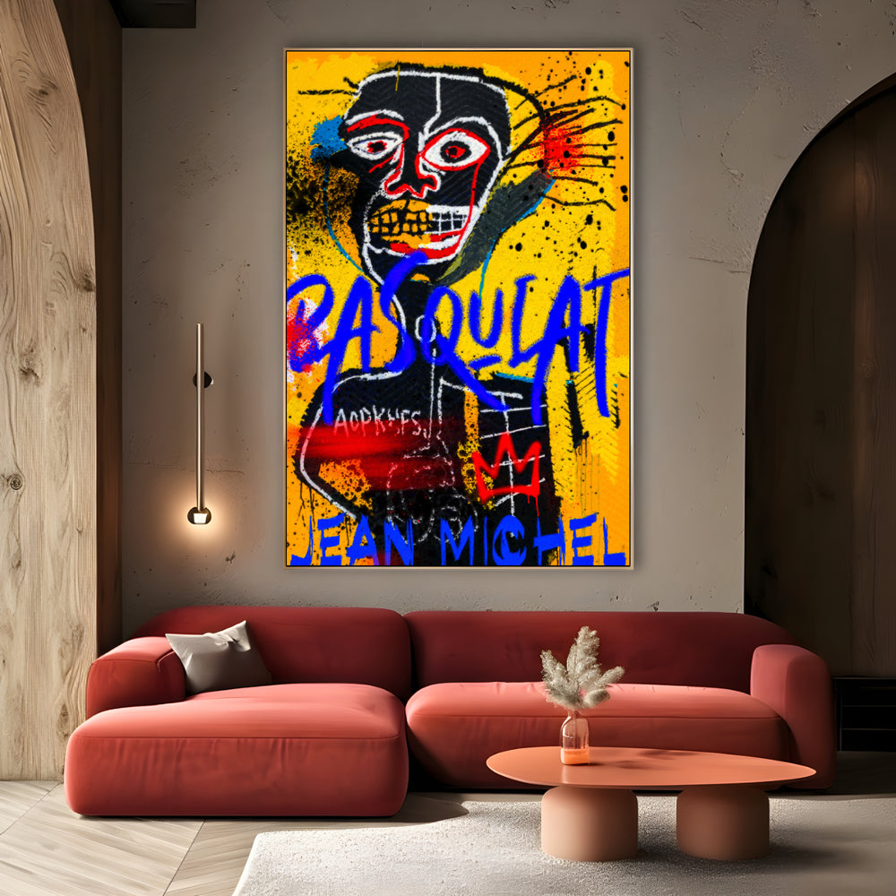 Quadro Stampa su tela - Jean Michel Basquiat Yellow – CupidoDesign