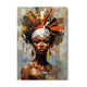 Framework Print on canvas - African Art, Red, Brown, Gold, Abstract Style – CupidoDesign