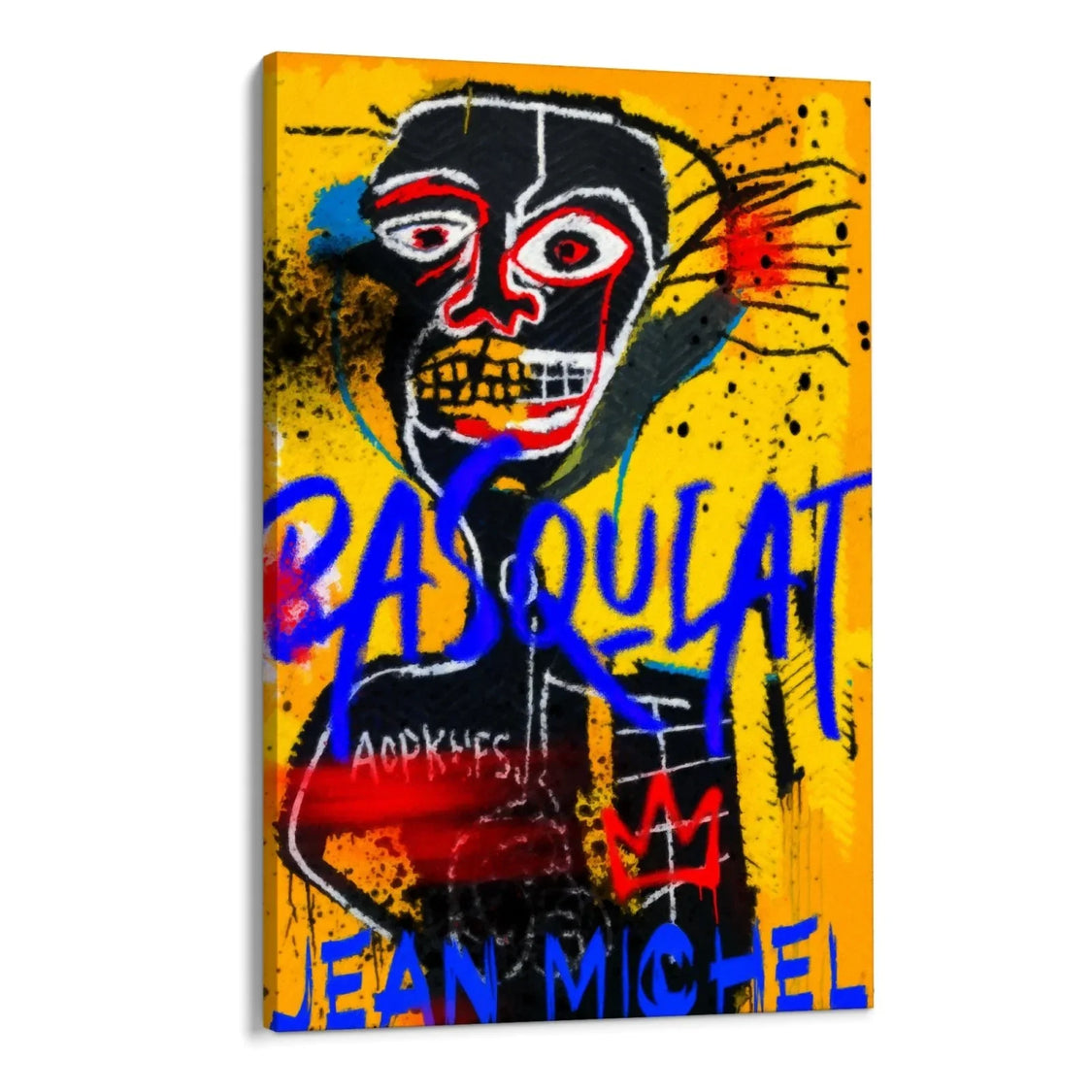 Painting Print on canvas - Jean Michel Basquiat Yellow – CupidoDesign