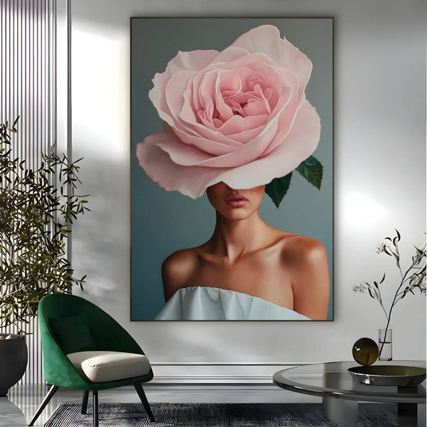 Quadro Stampa su tela - Arte Ritratti, Grigio, Rosa, Stile Moderno ...