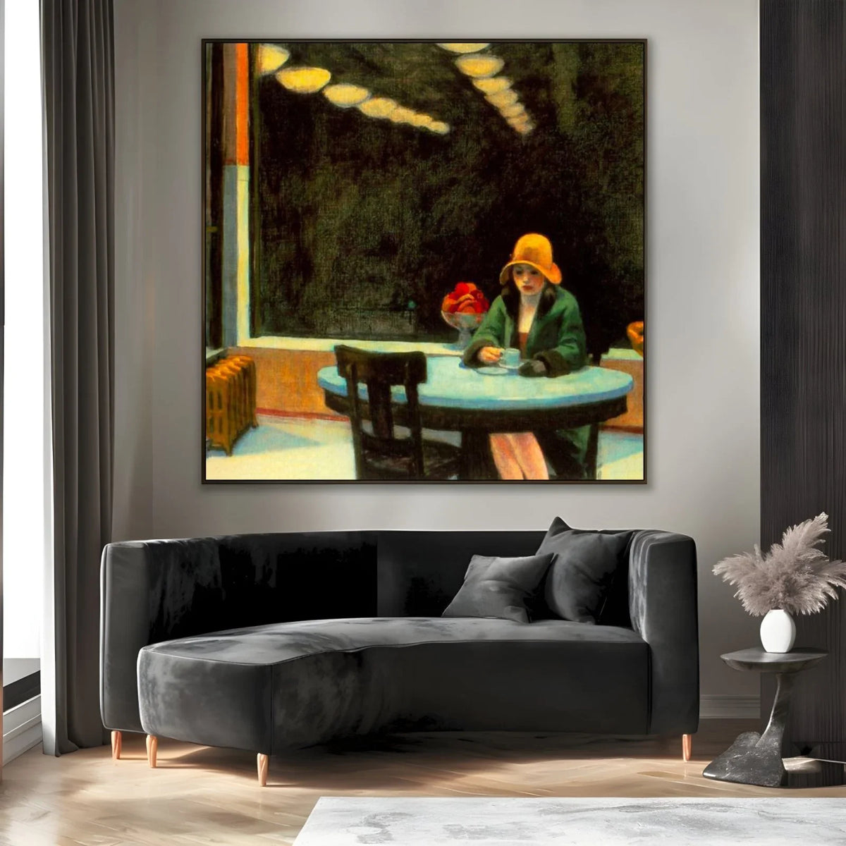 Quadro Stampa su Tela - Tavola calda, Edward Hopper – CupidoDesign